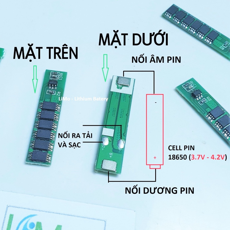 Mạch bảo vệ pin 1S 3.7v-4.2v 20A. Mạch bảo vệ cell pin Lithium Lion 1S ...