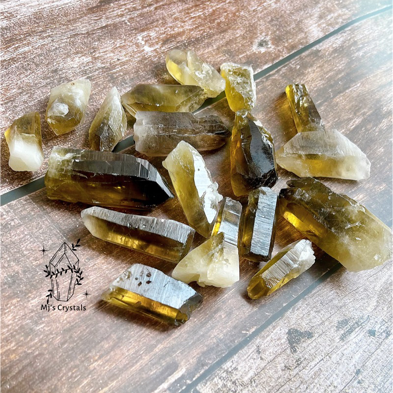 Đá thô Smoky Quartz crystal - loại hiếm màu xám khói ám vàng, dùng sưu ...