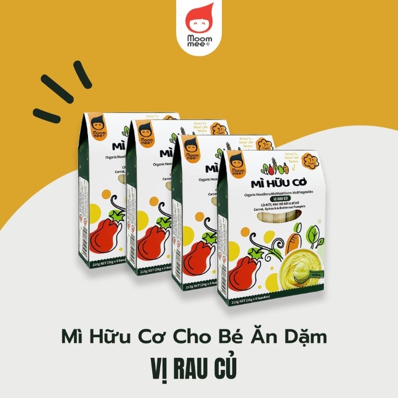 Set 4 gói mì hữu cơ cho bé Vị Rau Củ Moom Mee | Shopee Việt Nam