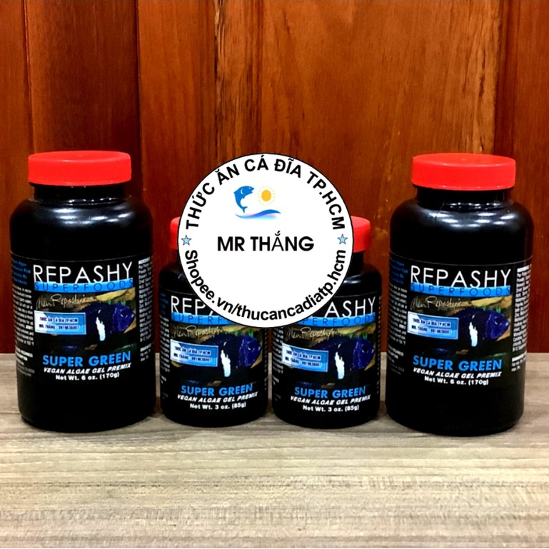 Repashy Super Foods Super Green (hộp 85/170gram): Thức ăn dạng Gel thuần chay Tảo (trộn sẵn) hỗ ...