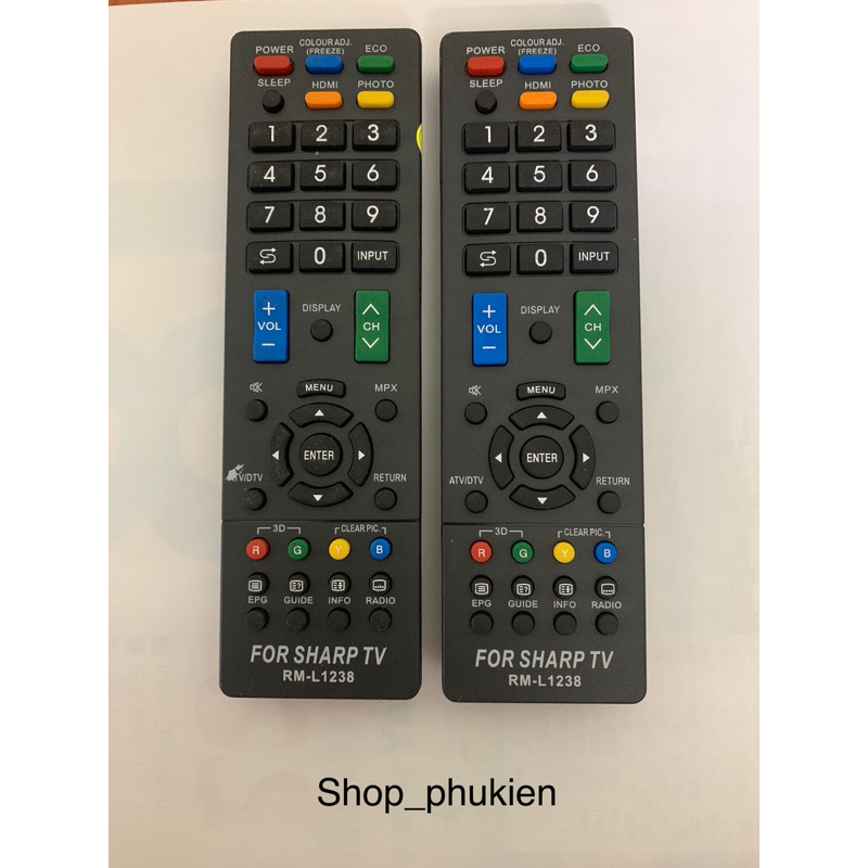 Remote điều khiển tivi led Sharp (RM-1238) | Shopee Việt Nam
