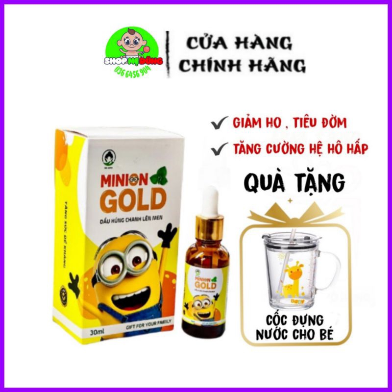 Tinh dầu húng chanh Minion gold hộp 30g- giúp bé hết ho , sổ mũi( chính ...
