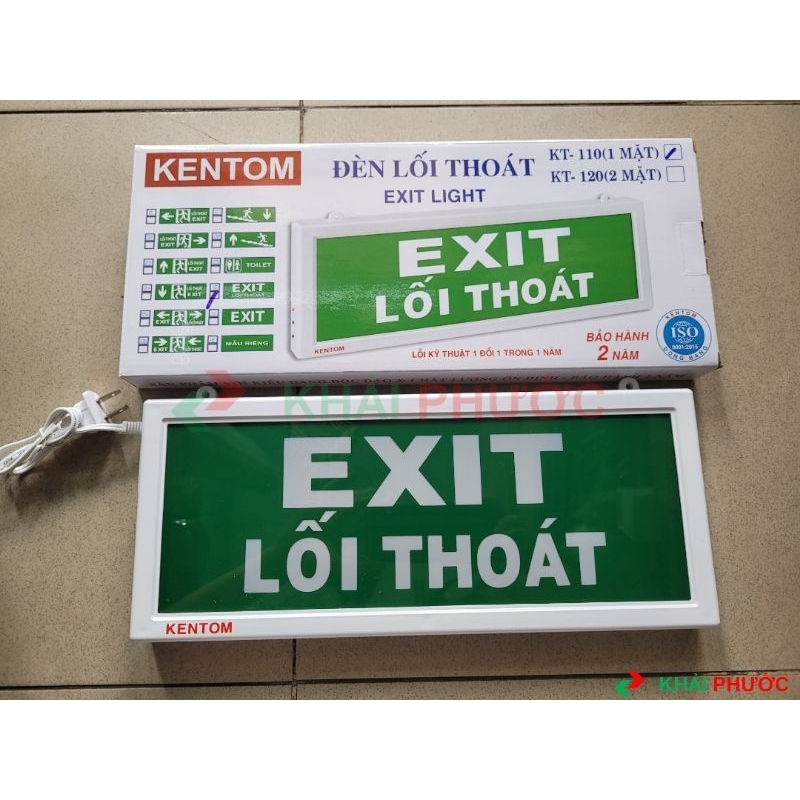 Đèn thoát hiểm Exit Kentom KT110 KT-110 - Khải Phước Electric | Shopee ...