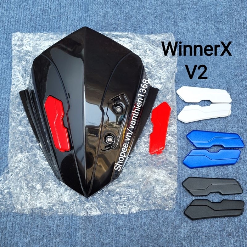 Mão Chắn Gió WINNER X V2 Có Nắp Che Ốc Đen Khói Phong Cách Indo ...