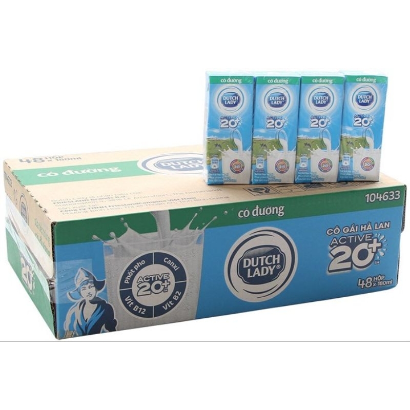 SỮA TƯƠI CÔ GÁI HÀ LAN - Thùng 48 hộp / 180ml(Giá Sỉ) | Shopee Việt Nam