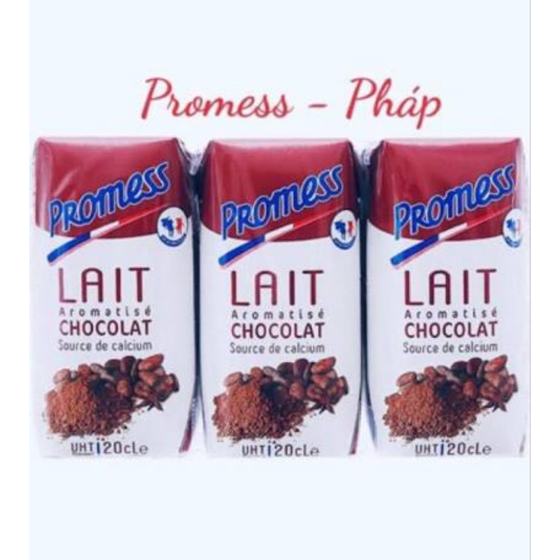 Sữa tươi Promess Pháp vị socola hộp 200ml thùng 24 hộp | Shopee Việt Nam