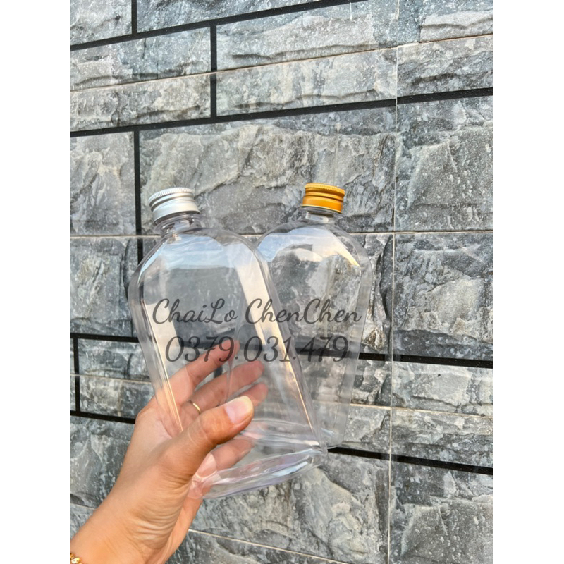 Chai Nhựa Dáng Dẹp size 100ml - 250ml - 330ml - 500ml cực đẹp kèm nắp ...