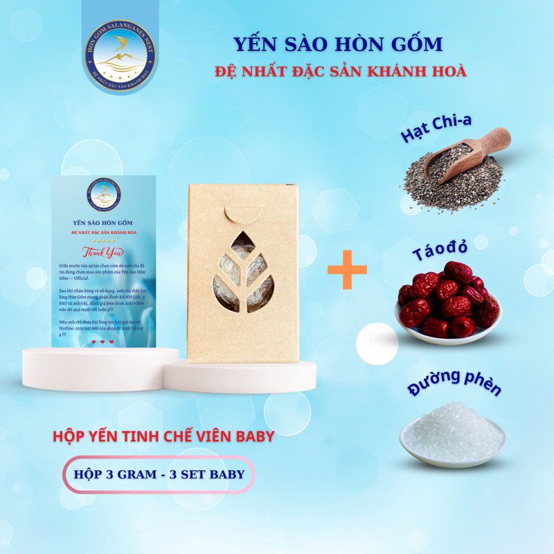 [Hộp 3g - 3 Viên] Yến Sào Tinh Chế Viên Baby - Yến sào Hòn Gốm Chính ...