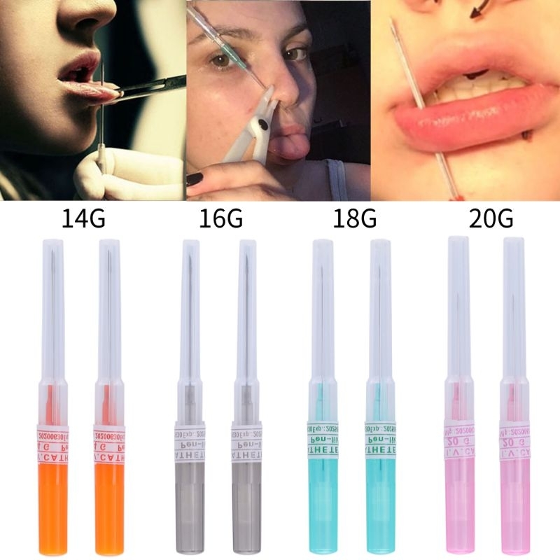 (1 chiếc) Kim luồn xỏ khuyên - Kim Xỏ Khuyên 14G 16G - Kim xỏ khuyên ...
