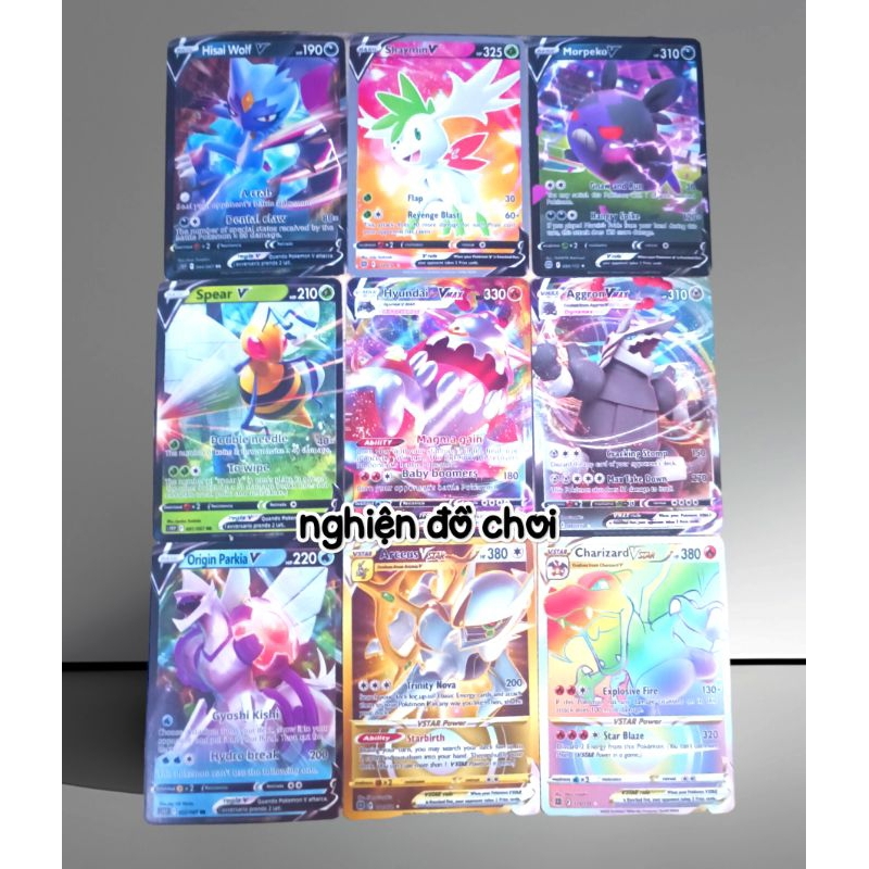 50 Thẻ bài V/Vmax/Vstar khác nhau, mặt sau quả cầu POKEMON. | Shopee ...