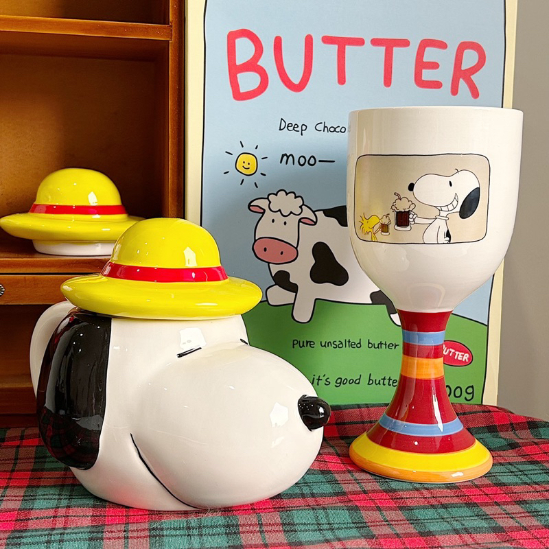 (Tự chụp/Có sẵn) Ly sứ Snoopy đội nón 3D | Shopee Việt Nam