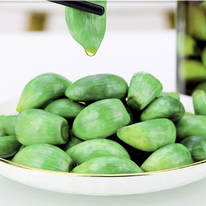Tỏi ngâm xanh chua ngọt mukang hũ 500gr giòn ngon, nhiều công dụng ăn ...