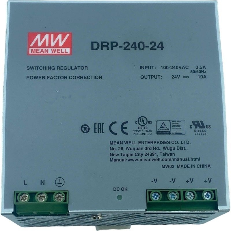 Nguồn công nghiệp 24V Meanwell DRP-240-24,NDR-240-24,SDR-240-24, DRP ...