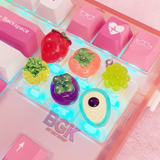 Keycap Lẻ Nút Bàn Phím Cơ Hình Trái Cây Trong Suốt Siêu Dễ Thương ...