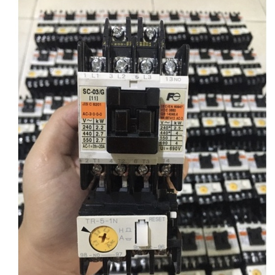 Khởi Động Từ Contactor Fuji 13A + Rơle Nhiệt - Coil 220V | Shopee Việt Nam