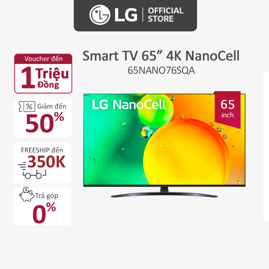 Smart Nanocell Tivi LG 65 Inch 4K 65NANO76SQA ThinQ AI - Model 2022 ...