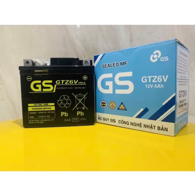 Ắc quy xe máy gs GTZ6V xe honda lead,vision,sh,pcx. | Shopee Việt Nam