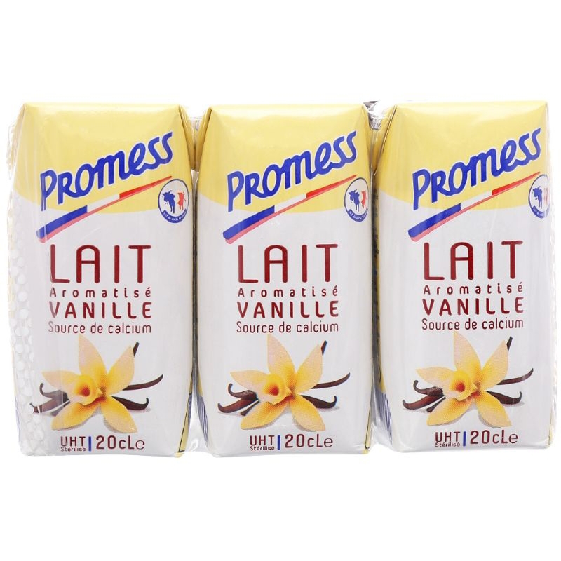 Sữa tươi Promess Pháp hương vani hộp 200ml, thùng 24 hộp | Shopee Việt Nam