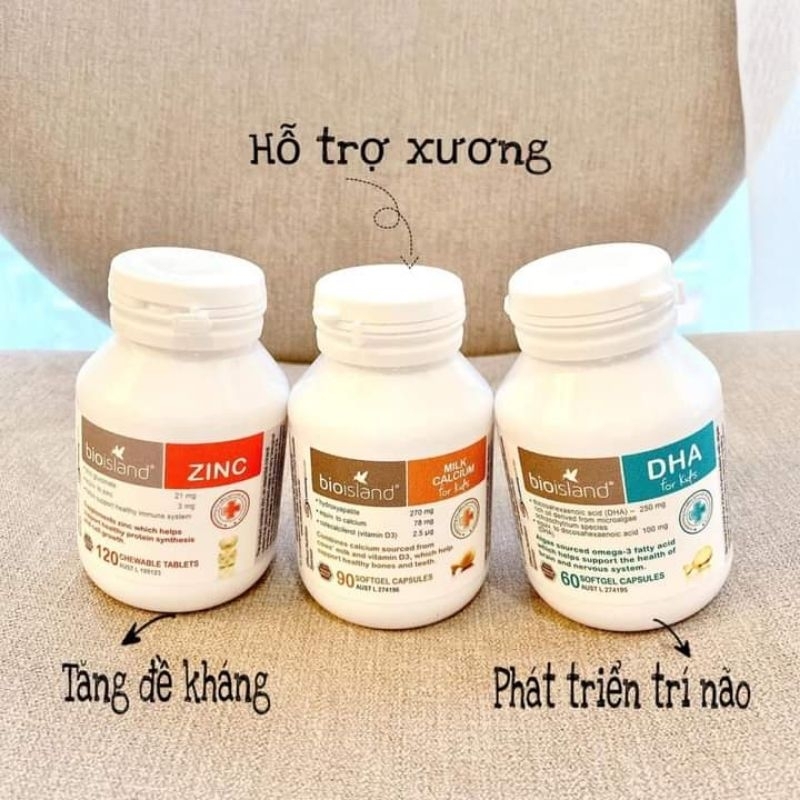 TRỌN BỘ SP CHẤT LƯỢNG - Bổ sung Dha- Canxi- Kẽm cho bé Biosland ...