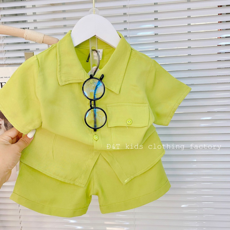 Xả Bộ đũi cổ bẻ sn kids cho bé trai | Shopee Việt Nam