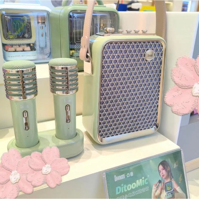 (NEW 2023 - SẴN) Bộ loa bluetooth 2 MIC KTV Divoom 50w Songbird chính ...