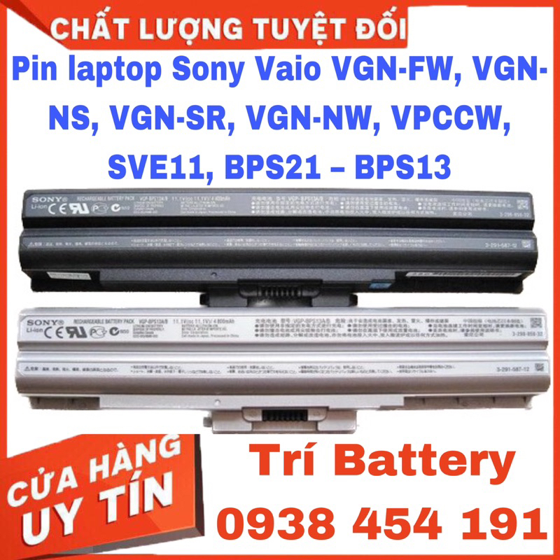Pin laptop Sony Vaio VGN-FW, VGN-NS, VGN-SR, VGN-NW, VPCCW, SVE11, BPS21 – BPS13 | Shopee Việt Nam