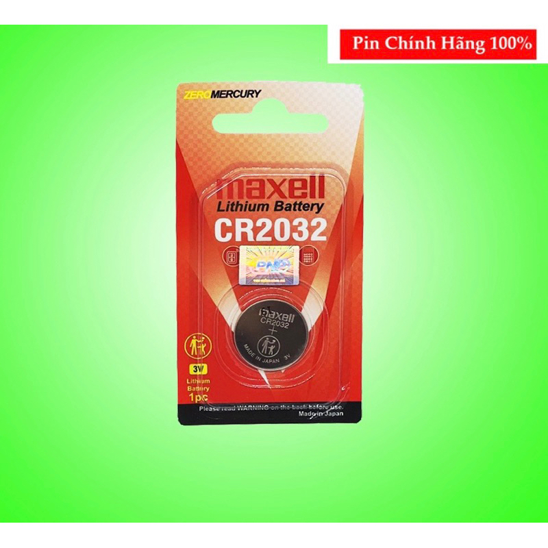 Pin CR2032 Lithium 3V Maxell vỉ 1 viên cao cấp Made In Japan - Hàng ...