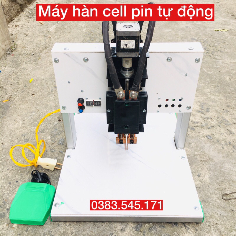 Máy hàn cell pin tự động, pin 18650 26650 có cân lực, điện 220V mua về ...