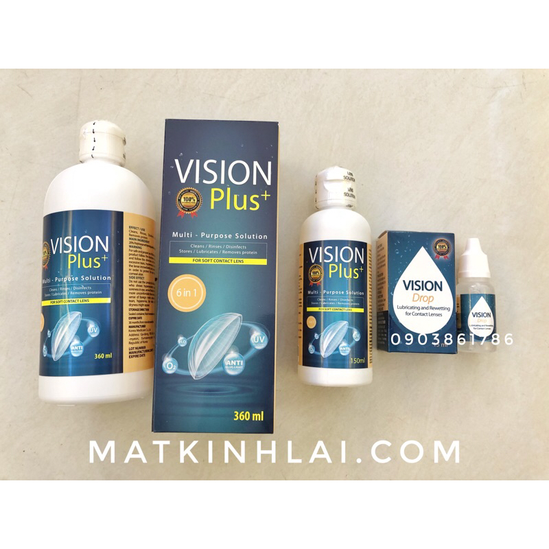 Dung dịch ngâm kính áp tròng Vision Plus- Nhỏ mắt Vision Drop (Korea) | Shopee Việt Nam