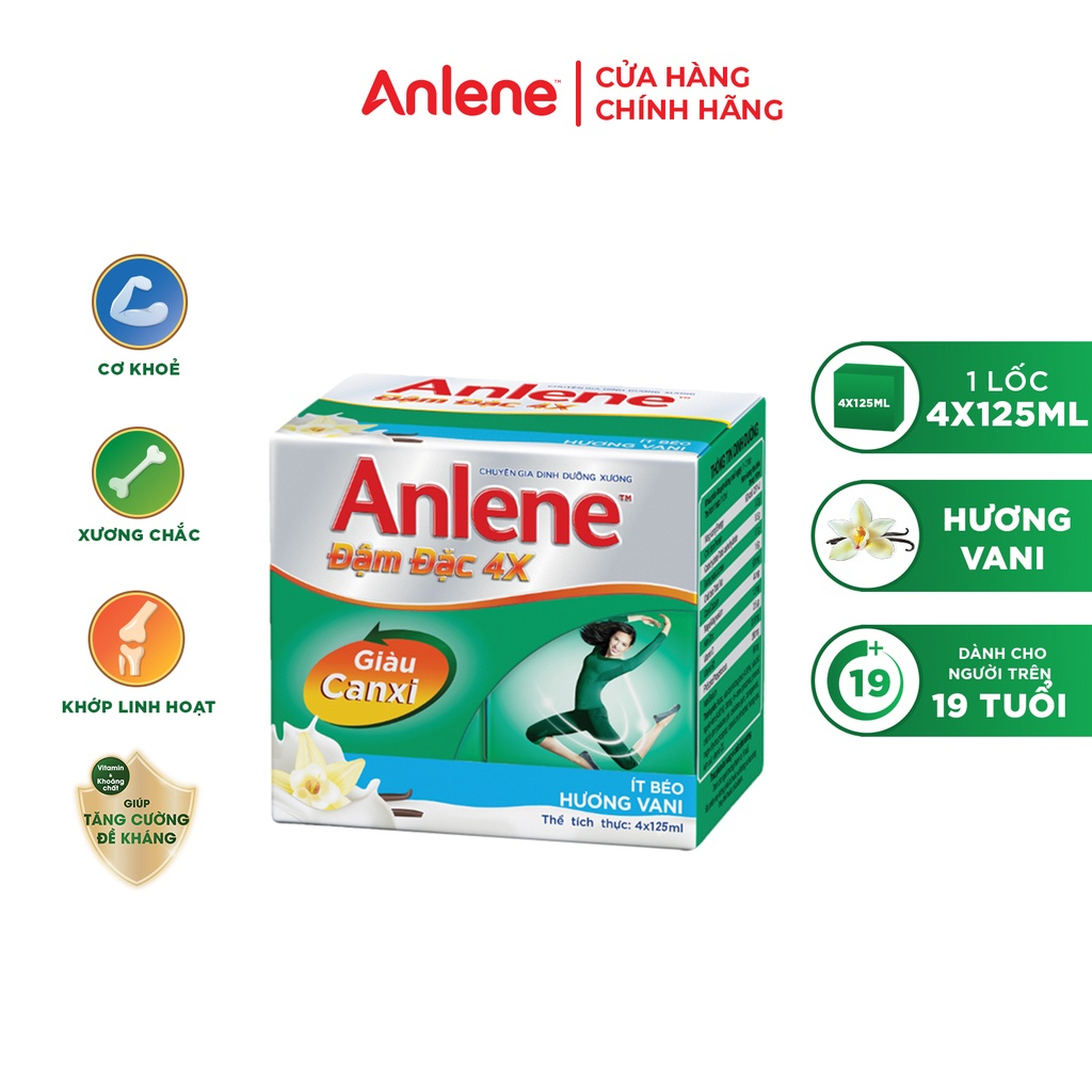 [WP] Sữa nước Anlene CONCENTRATE đậm đặc Lốc 4x125ml | Shopee Việt Nam