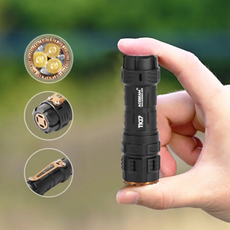 Đèn Pin mini ACEBEAM TK17, EDC Flashlight siêu nhỏ gọn pin 18350 sạc ...