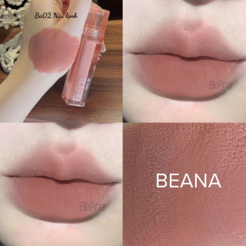 Son kem lì cao cấp Beana vellvetlips màu Nâu tây BA02 tone tây sang chảnh | Shopee Việt Nam