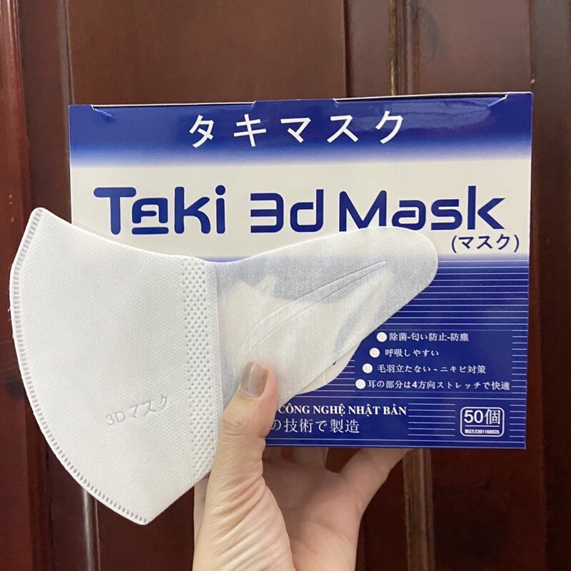 [Màu Đen] Hộp 50 cái Khẩu trang 3D Taki Mask công nghệ Nhật Bản,Hàng ...
