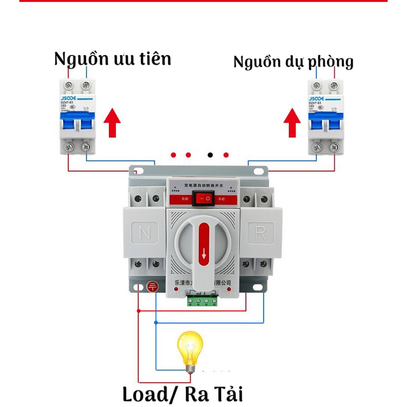 Bộ chuyển nguồn tự động ATS 1 Pha 63A | Shopee Việt Nam