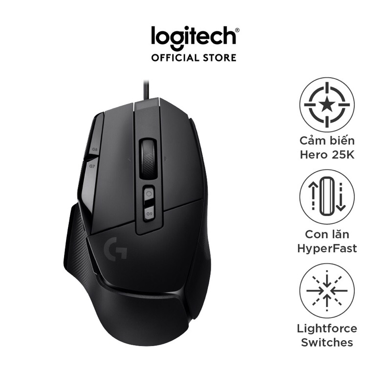 Chuột game có dây Logitech G502 X – switch LIGHTFORCE hybrid, Cảm biến ...