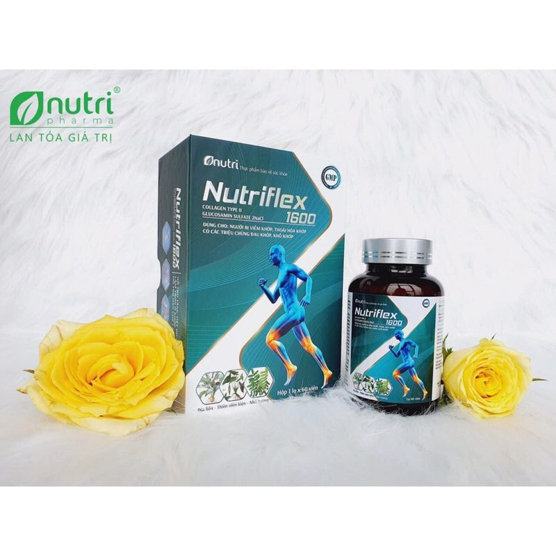 Viên uống xương khớp NutriFlex glucosamine 1600 hỗ trợ làm ổ trơn khớp, giảm triệu chứng đau ...