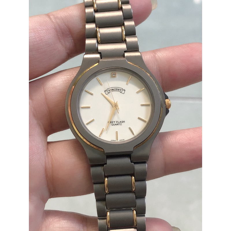 đồng hồ nam - nữ hiệu Vincent grey flash quartz | Shopee Việt Nam