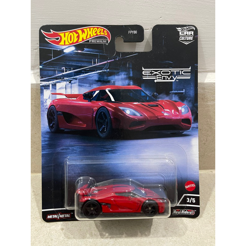 Xe mô hình đồ chơi bánh cao su Hotwheels 1:64 PREMIUM - EXOCTIC ENVY - Koenigsegg Agera R ...