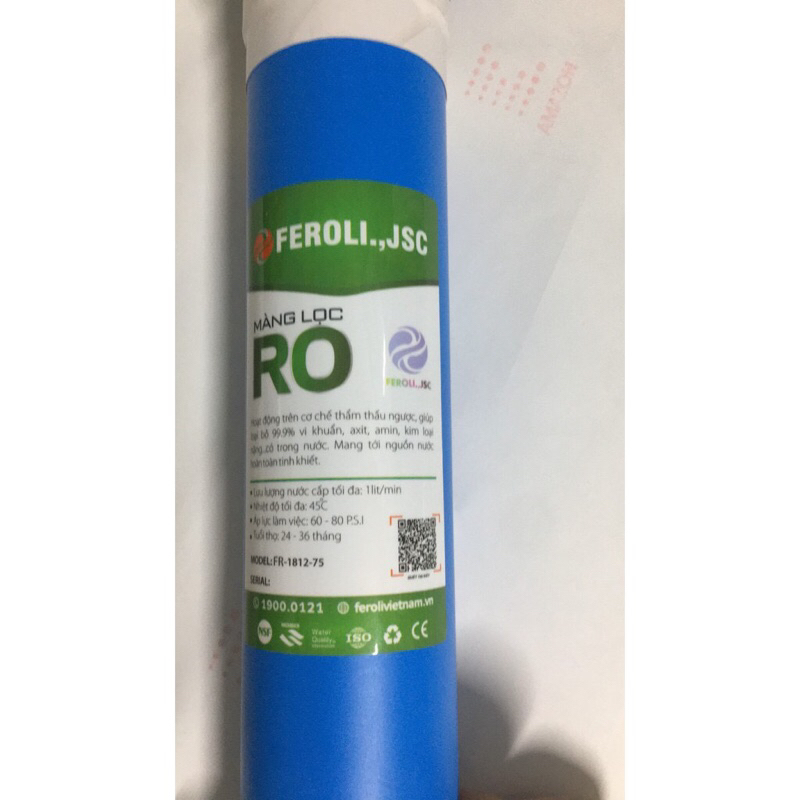 Màng RO feroli chính hãng (lõi số 4 dành cho máy lọc nước RO) | Shopee ...