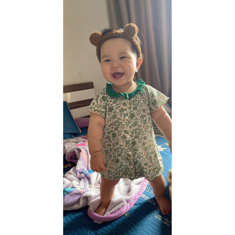 Body liền thân cộc tay Moimoln xuất Hàn, xuất xịn, vnxk cho bé gái cực xinh size 80 (12 month ...