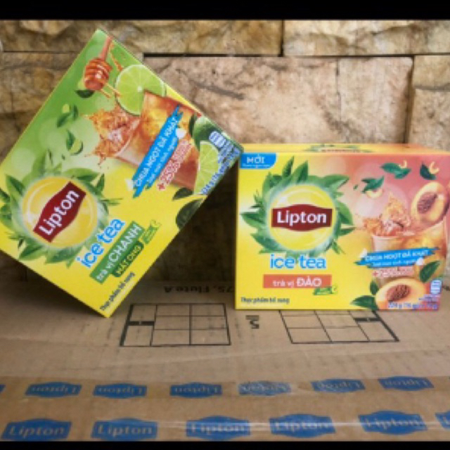 lipton trà đào / chanh hộp 16 gói x 14g | Shopee Việt Nam