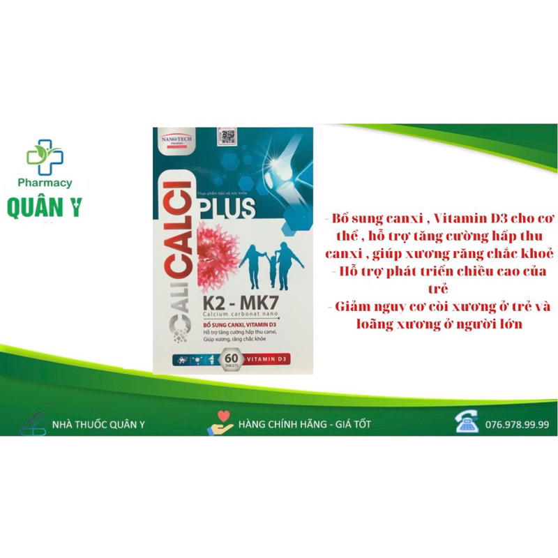 Cali Calci Plus hữu cơ lọ 60 viên | Shopee Việt Nam