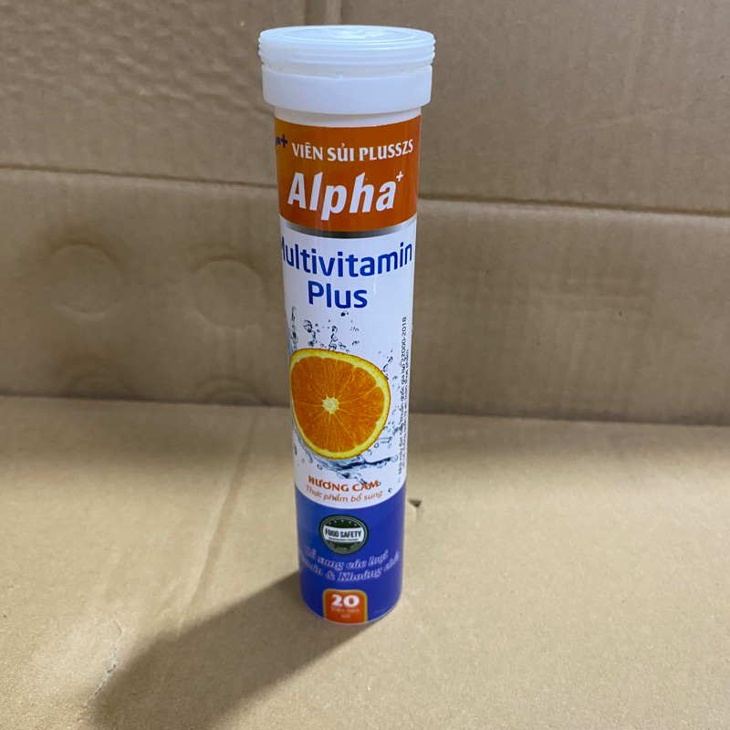 Viên C sủi Multivitamin Pluszzs vị hoa quả Cam + Dâu + chanh leo + chanh tươi tăng cường sức đề ...