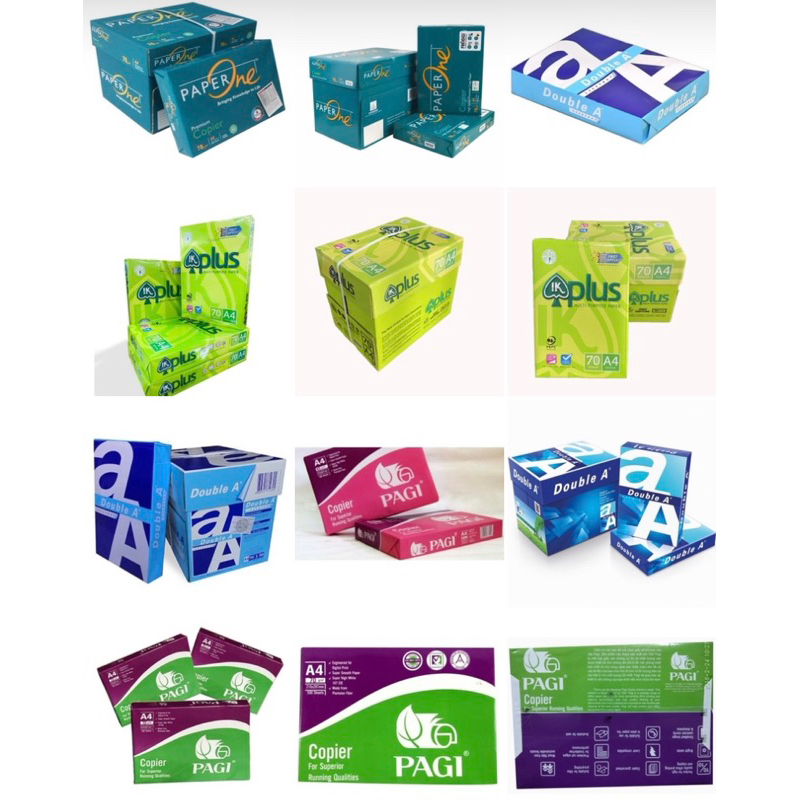 Sỉ 1 thùng 5 ream giấy in A4 Plus/Douple A/Pagi/Paper One | Shopee Việt Nam