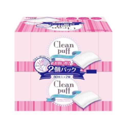 Bông Tẩy Trang Clean Puff 80 Miếng - MiO Hàng Nhật Nội địa