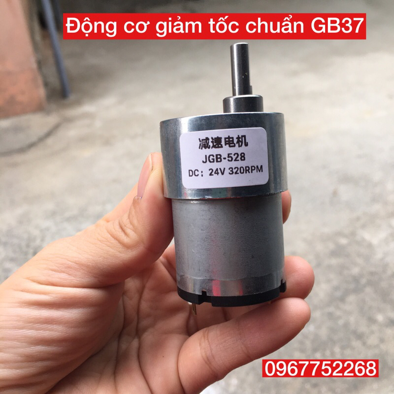 Động cơ giảm tốc DC12-24V tốc độ 22RPM, 45RGB, 107RPM, 320RPM chuẩn GB37, hàng mới (trục 6mm ...