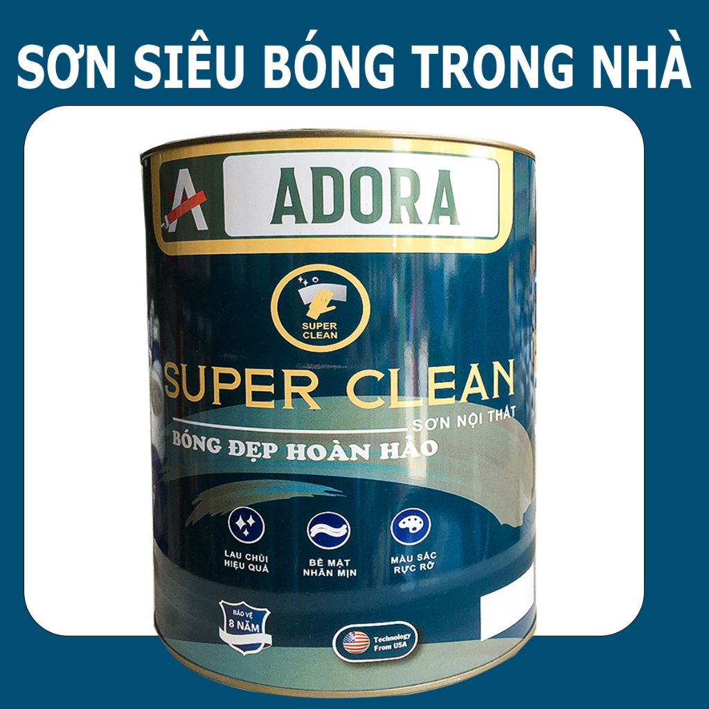 Sơn nước - Sơn nội thất Adora Super Clean Plus Lau Chùi Vượt Bậc Bề Mặt ...