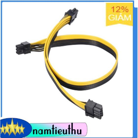 Dây PCI 6 pin ra 2 đầu 8 (6+2) pin cho nguồn server dài 80cm | Shopee ...