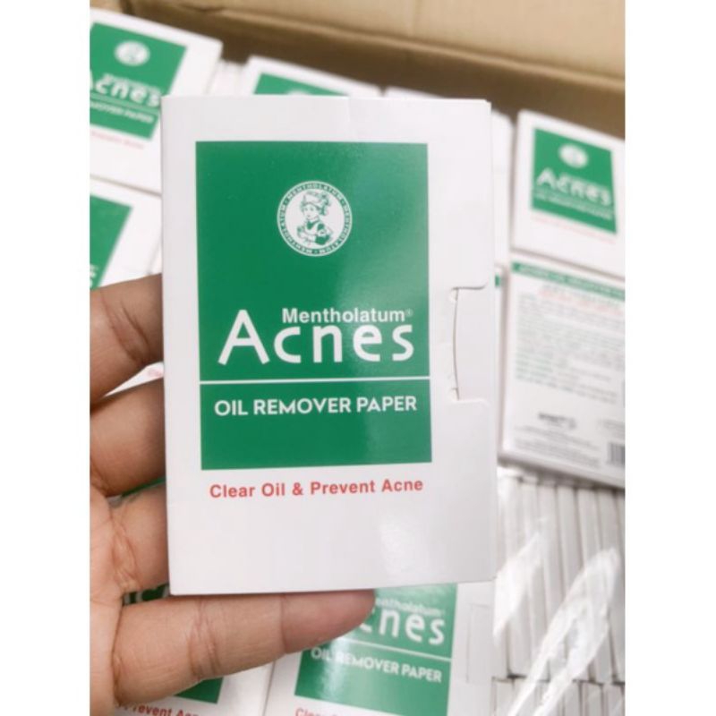 Giấy thấm dầu Acnes oil remover paper 50 tờ hàng mẫu | Shopee Việt Nam