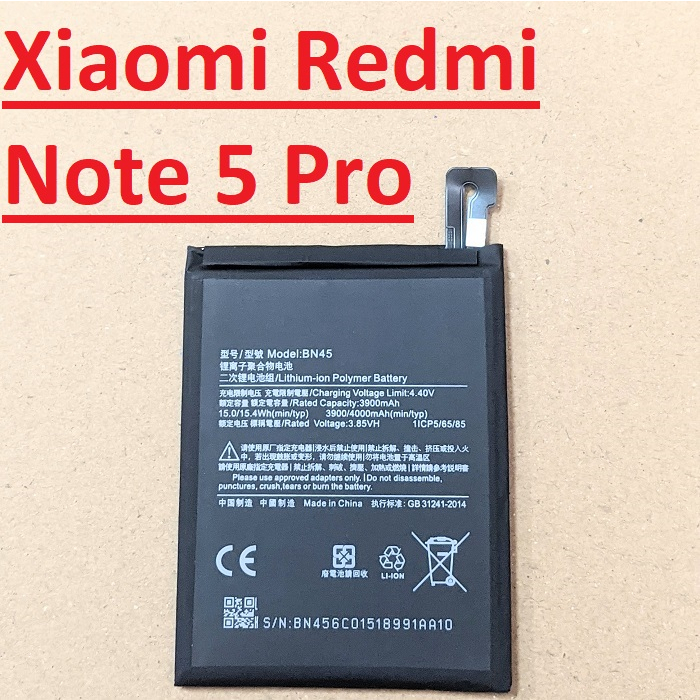 Pin Xiaomi Redmi Note 5 Pro Mã BN45 Dung Lượng 4000mAh Zin New | Shopee ...